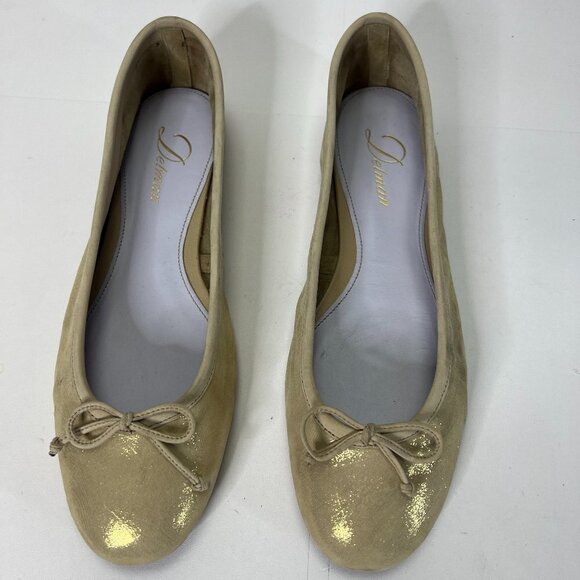 Delman | Shoes | Delman Ballet Flats 85 Gold | Poshmark
